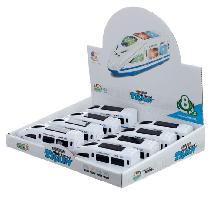 High Speed Train Friction Light Up & Sound Push/Pull Action Toy