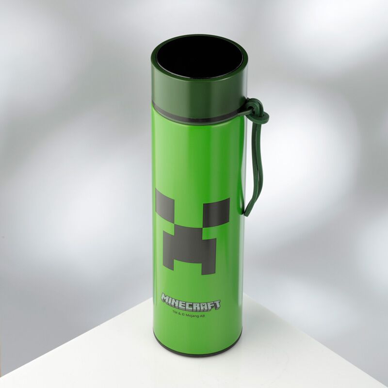 Minecraft Creeper Hot & Cold Digital Thermometer Bottle