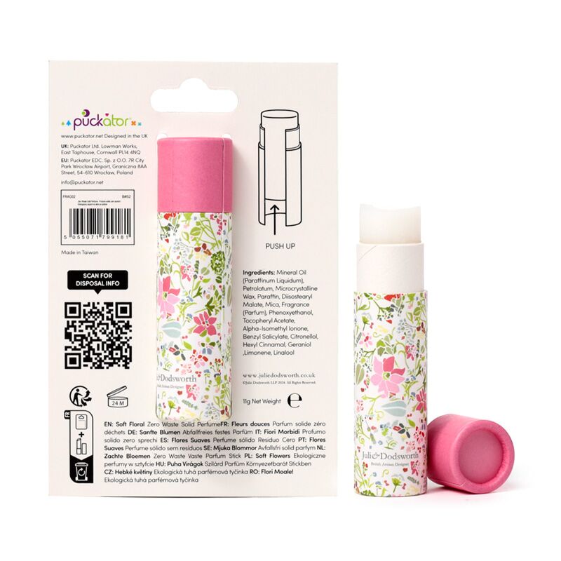 Julie Dodsworth Pink Botanical Solid Perfume Stick Balm