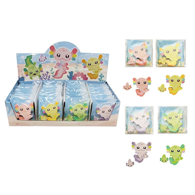 Axolotl (Salamander) 2 Piece Eraser Set