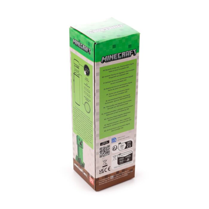 Minecraft Creeper Hot & Cold Digital Thermometer Bottle